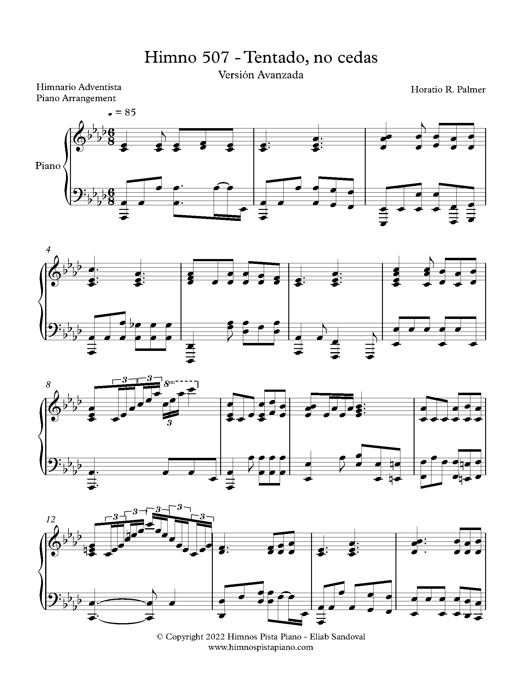 Himnario Adventista – Tentado, no cedas (Himno 507) | Partitura