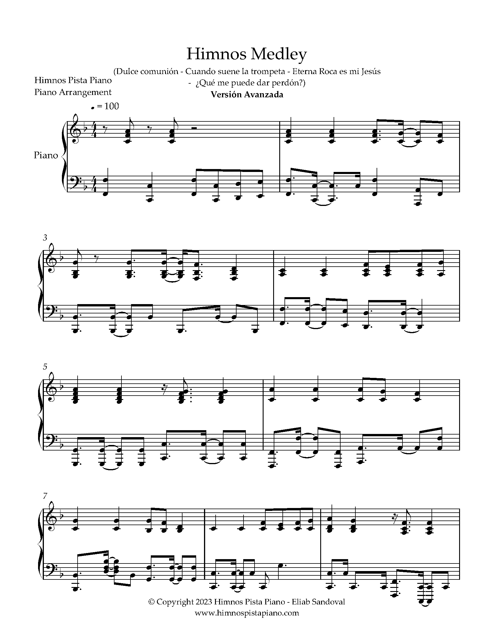 Medley Himnos Adventistas – Himnos Pista Piano | Partitura Piano